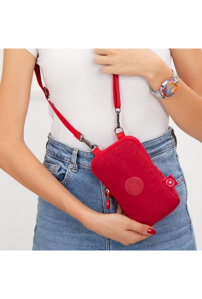 Newish Polo Krinkıl Kumaş Telefonluk Çanta