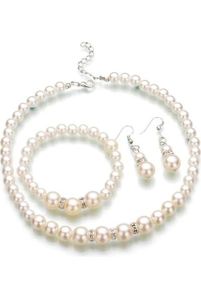 Mimozaavm Inci Kolye Küpe Bileklik Seti Mimozaavm Inci Kolye Küpe Bileklik Seti