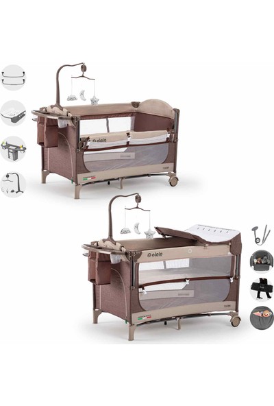 Elele Madre Anne Yanı Park Yatak Oyun Parkı 70X110 cm Elele Madre Anne Yanı Park Yatak Oyun Parkı 70X110 cm