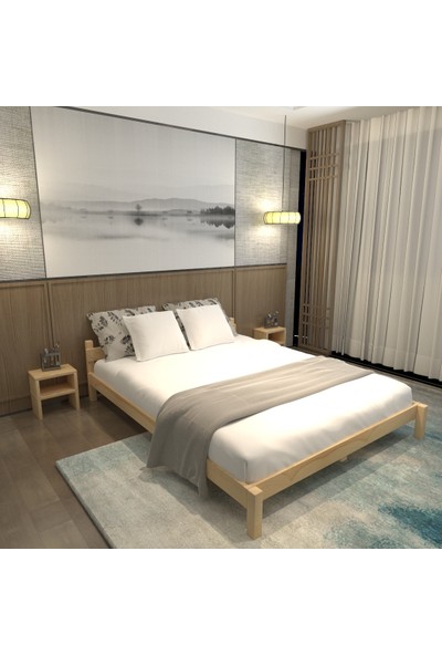Renazzo Mobilya Letto Ceviz Çift Kişilik Doğal Masif Ahşap Karyola Renazzo Mobilya Letto Ceviz Çift Kişilik Doğal Masif Ahşap Karyola