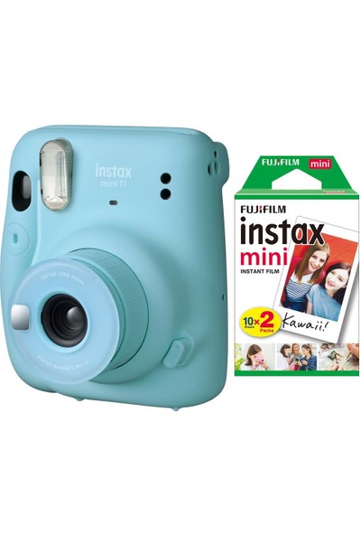 Fujifilm Instax Mini 11 Mavi Fotoğraf Makinesi 20'li Film