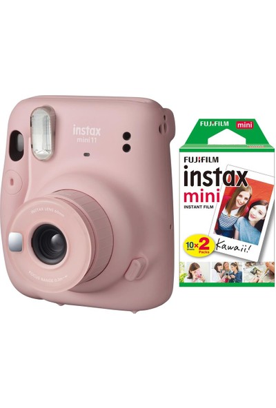 Fujifilm Instax Mini 11 Pembe Fotoğraf Makinesi 20'li Film Fujifilm Instax Mini 11 Pembe Fotoğraf Makinesi 20'li Film