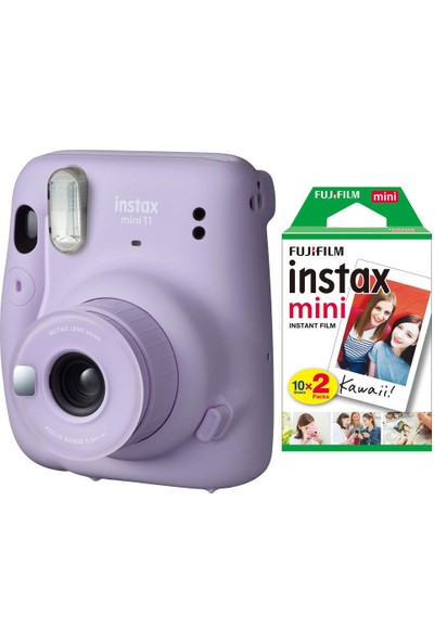 Fujifilm Instax Mini 11 Lila Fotoğraf Makinesi 20'li Film