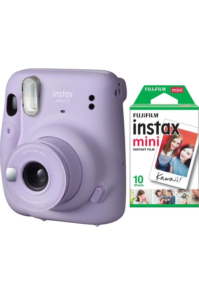 Fujifilm Instax Mini 11 Lila Fotoğraf Makinesi 10'lu Film