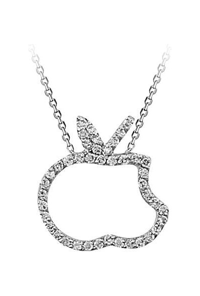 Sirius Pırlanta Taşlı Elma Kolye