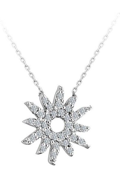 Sirius Pırlanta Taşlı Güneş Kolye