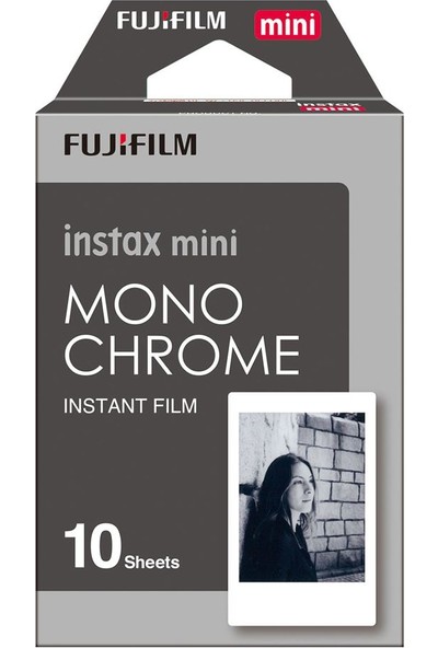 Fujifilm Instax Mini Monochrome Siyah-Beyaz 10'Lu Film Fujifilm Instax Mini Monochrome Siyah-Beyaz 10'Lu Film