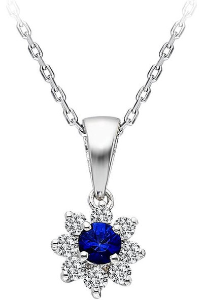 Sirius Pırlanta ve Safir Taşlı Anturaj Kolye