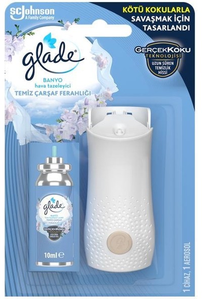 Glade Banyo Cihaz ve Yedek Temiz Çarşaf, 10 ml Glade Banyo Cihaz ve Yedek Temiz Çarşaf, 10 ml
