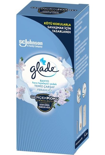 Glade Banyo Hava Tazeleyici Yedek Temiz Çarşaf Ferahlığı, 10 ml