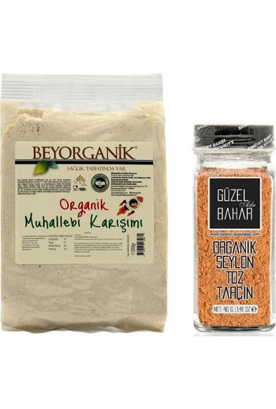 Beyorganik Organik Muhallebi Karışımı 200 Gr. - Güzel Gıda Seylon Toz Tarçın 40 Gr.
