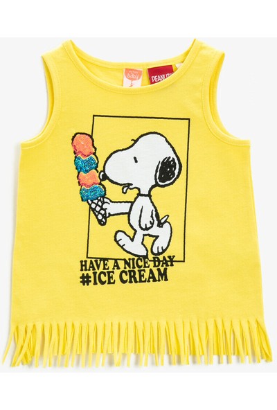 Koton Kız Bebek Snoopy Atlet Pamuklu Püsküllü Lisanslı Baskılı Koton Kız Bebek Snoopy Atlet Pamuklu Püsküllü Lisanslı Baskılı