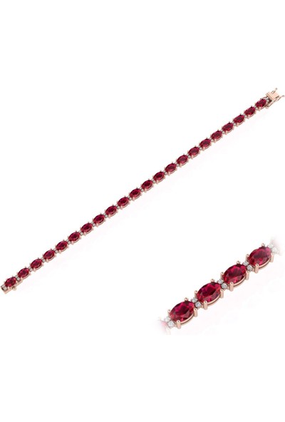 Silvanit Pırlanta 10,30 Karat Pırlantalı Yakut Bileklik