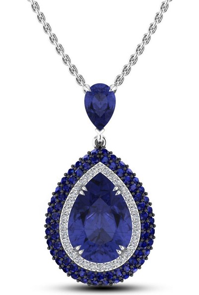 Silvanit 4,67 Karat Pırlantalı Tanzanit Kolye Silvanit 4,67 Karat Pırlantalı Tanzanit Kolye