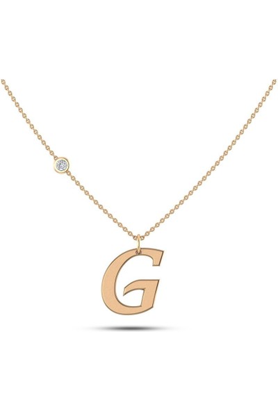 Silvanit Pırlantalı G Harf Altın Kolye Silvanit Pırlantalı G Harf Altın Kolye