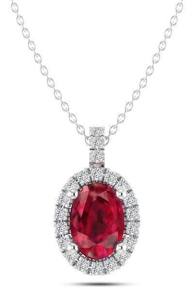 Silvanit Pırlantalı Yakut Central Kolye