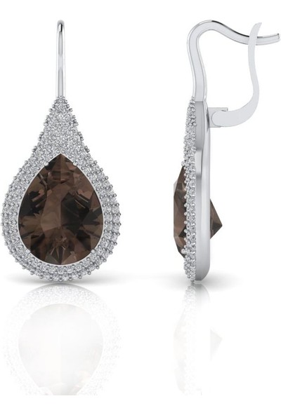 Silvanit 10,84 Karat Pırlantalı Renkli Küpe