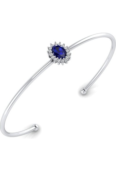 Silvanit 0,96 Karat Pırlantalı Yakut Bileklik