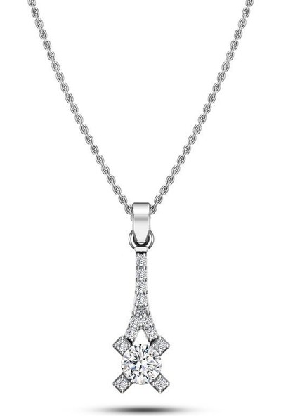 Silvanit Pırlanta Eıffel Kolye