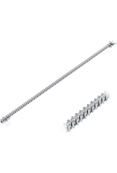 Silvanit 2,34 Karat Pırlanta Su Yolu Bileklik Silvanit 2,34 Karat Pırlanta Su Yolu Bileklik