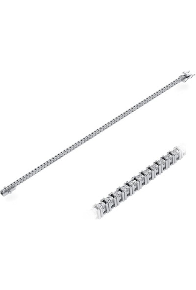 Silvanit 2,00 Karat Pırlanta Su Yolu Bileklik Silvanit 2,00 Karat Pırlanta Su Yolu Bileklik