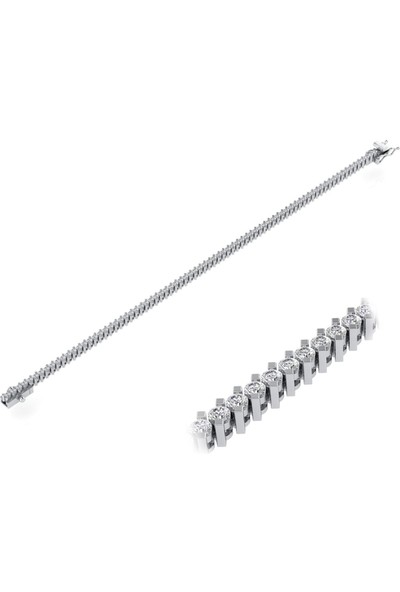 Silvanit 2,30 Karat Pırlanta Su Yolu Bileklik Silvanit 2,30 Karat Pırlanta Su Yolu Bileklik