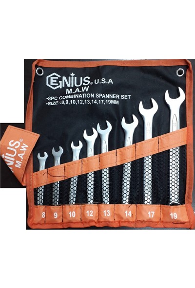 Genius U.s.a M.a.w 8 Adet Bez Çantalı Kombine Anahtar Takımı