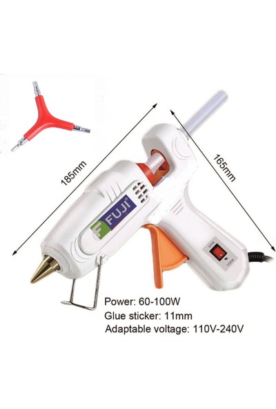 Fuji Kayasan Fuji Silikon Tabancası 60-100 W X3 Yönlu Allen Takımı 4 mm 5 mm 6 mm