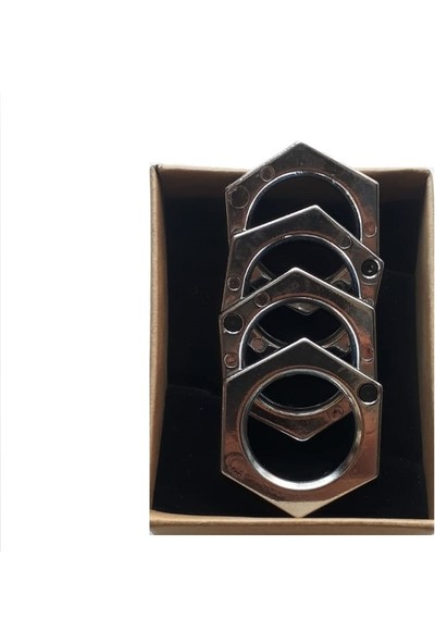 Alsepeteavm Katlanabilir Paslanmaz Yüzük Muşta Aksesuar Kutulu