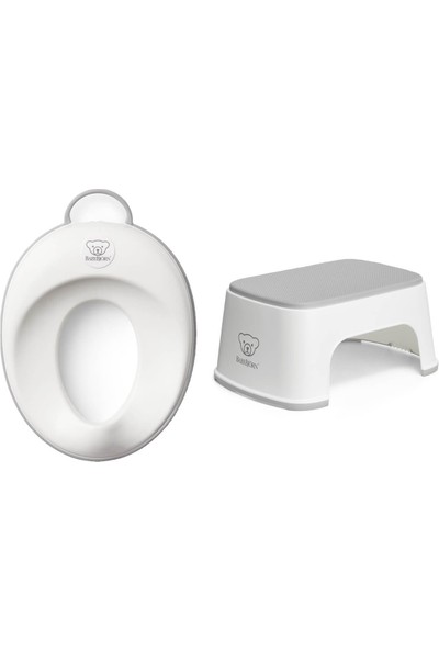 Babybjörn Klozet Adaptörü & Safe Step Banyo Basamağı / White Grey Babybjörn Klozet Adaptörü & Safe Step Banyo Basamağı / White Grey