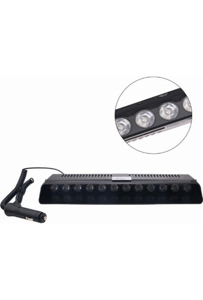 BTM Otomotiv 12 Ledli Cam Içi Çakar Vantuzlu Çakar Lamba Kırmızı-Beyaz-Mavi BTM Otomotiv 12 Ledli Cam Içi Çakar Vantuzlu Çakar Lamba Kırmızı-Beyaz-Mavi
