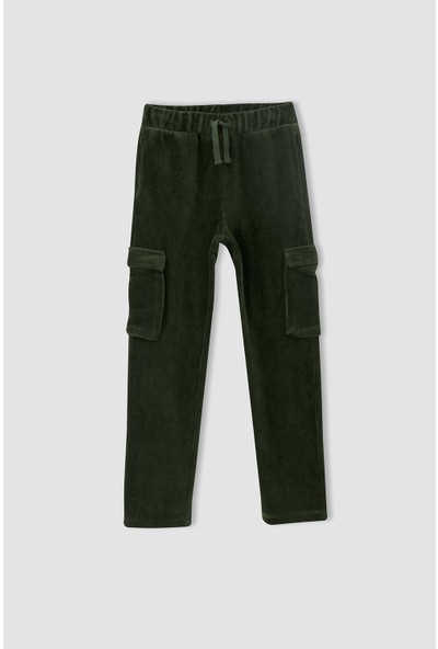 DeFacto Erkek Çocuk Kargo Cepli Kadife Pantolon U7706A621WN