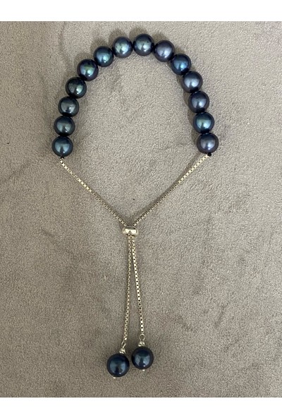 Zümrüt BIRINCI1926-ASANSÖR Zincirli Siyah Inci BILEKLIK-ST06054