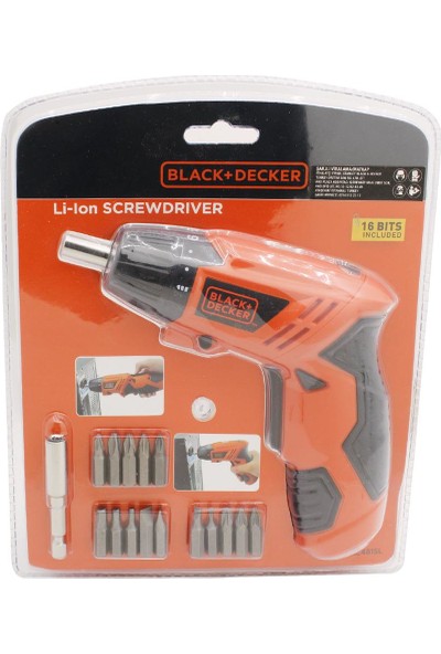 Black Decker Şarjlı Tornavida + Uç Seti Black Decker Şarjlı Tornavida + Uç Seti
