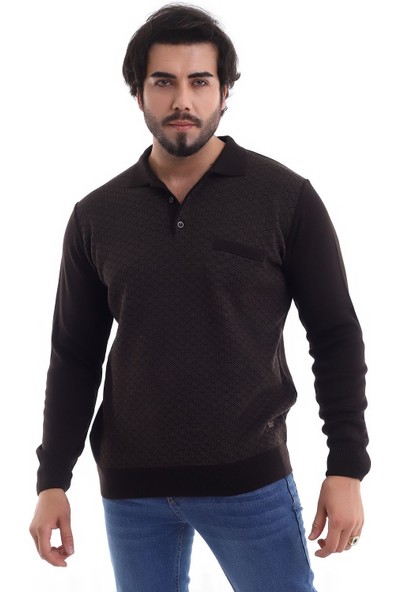 Soylu Polo Yaka Desenli Kazak (3116)