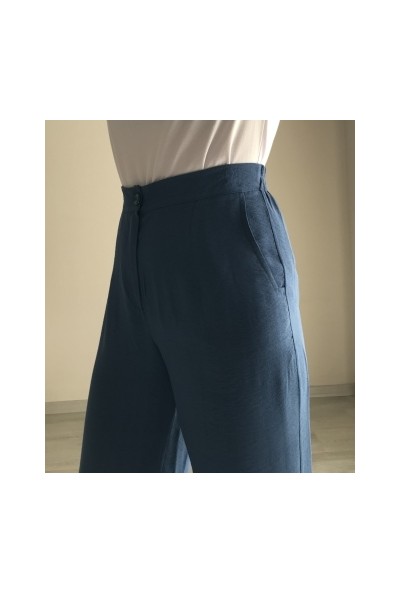 Qubi Aerobin Keten Bol Paça Pantolon