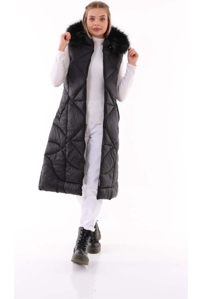 Qashmir Uzun Şişme Yelek