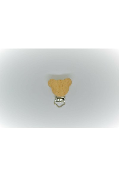 DM Hobi Ayıcık Ahşap Emzik Klipsi DM Hobi Ayıcık Ahşap Emzik Klipsi