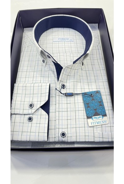 Fitmens Klasik Şık Kareli Erkek Gömlek