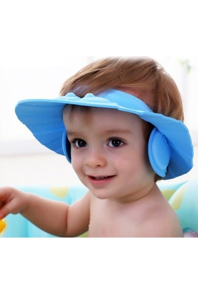Skygo Bebek Banyo Şapkası Düğmeli Kulaklıklı