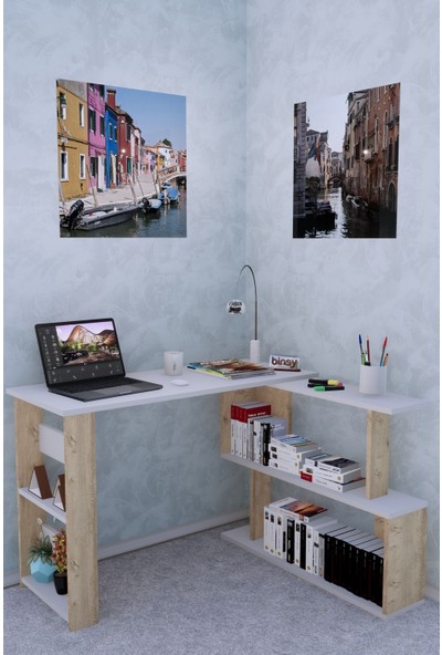 Binsy Sihirli Ders Çalışma Masası Lefkas Meşe Binsy Sihirli Ders Çalışma Masası Lefkas Meşe
