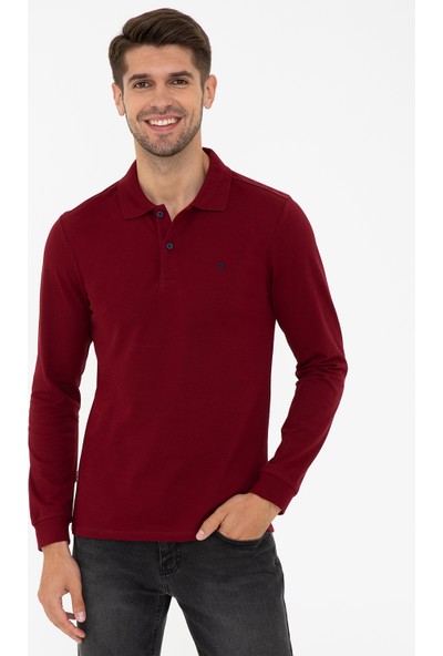 Pierre Cardin Bordo Slim Fit Sweatshirt 50247253-VR014 Pierre Cardin Bordo Slim Fit Sweatshirt 50247253-VR014