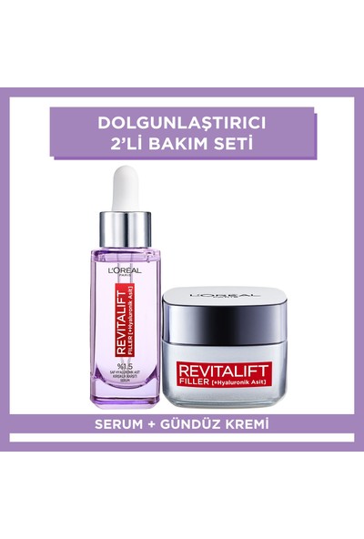 Loreal Paris L'oréal Paris Revitalift Filler Yaşlanma Karşıtı Gündüz Kremi + %1.5 Saf Hyaluronik Asit Kırışıklık Karşıtı Serum Loreal Paris L'oréal Paris Revitalift Filler Yaşlanma Karşıtı Gündüz Kremi + %1.5 Saf Hyaluronik Asit Kırışıklık Karşıtı Serum