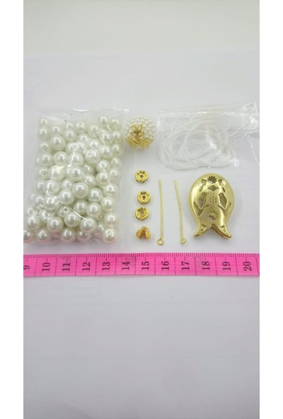 Ztt İğne Oyası Tesbih Seti Krem Renk 8 mm 1 Adet