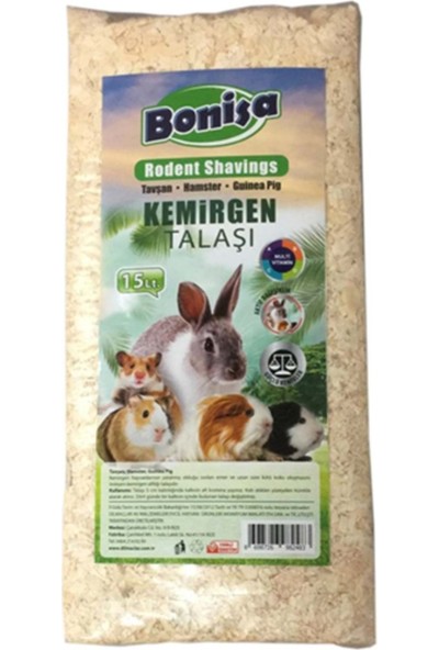 Bonisa Kemirgen Talaşı 15 Lt - Tavşan ve Hamster Talaşı Bonisa Kemirgen Talaşı 15 Lt - Tavşan ve Hamster Talaşı