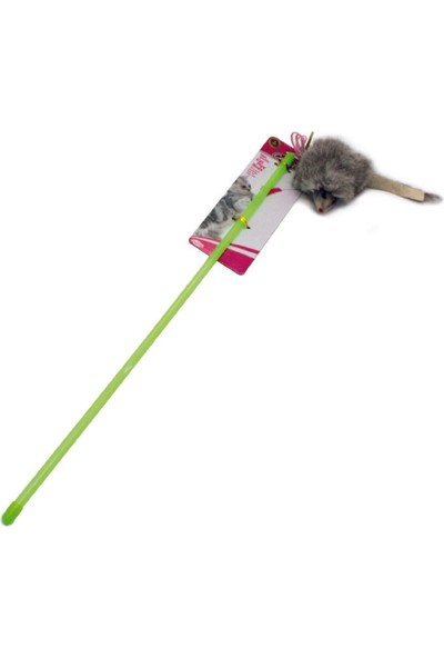 Catlife 203049-CATLİFE Kediler Için Tüylü Hasır Fare Olta