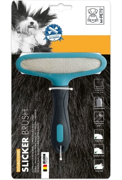 M-Pets 10105799 M-Pets Çift Taraflı Fırça 15X17CM