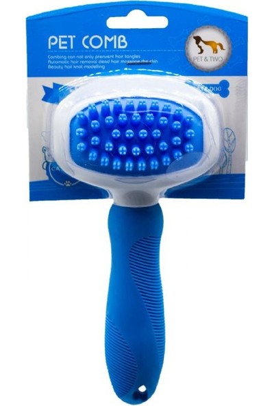 Doglife 202420-PET&TWO Masaj ve Yıkama Fırçası Silikon Saplı (S)