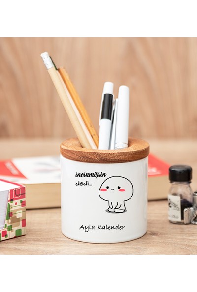 Hediye Dükkanı Kişiye Özel Incinmişsin Dedi Tasarım Esprili Kalemlik