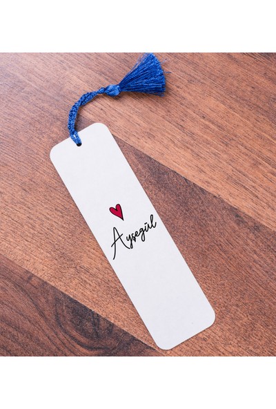 Hediye Dükkanı Kişiye Özel Isim Yazılı Minik Kalpli Kitap Ayracı